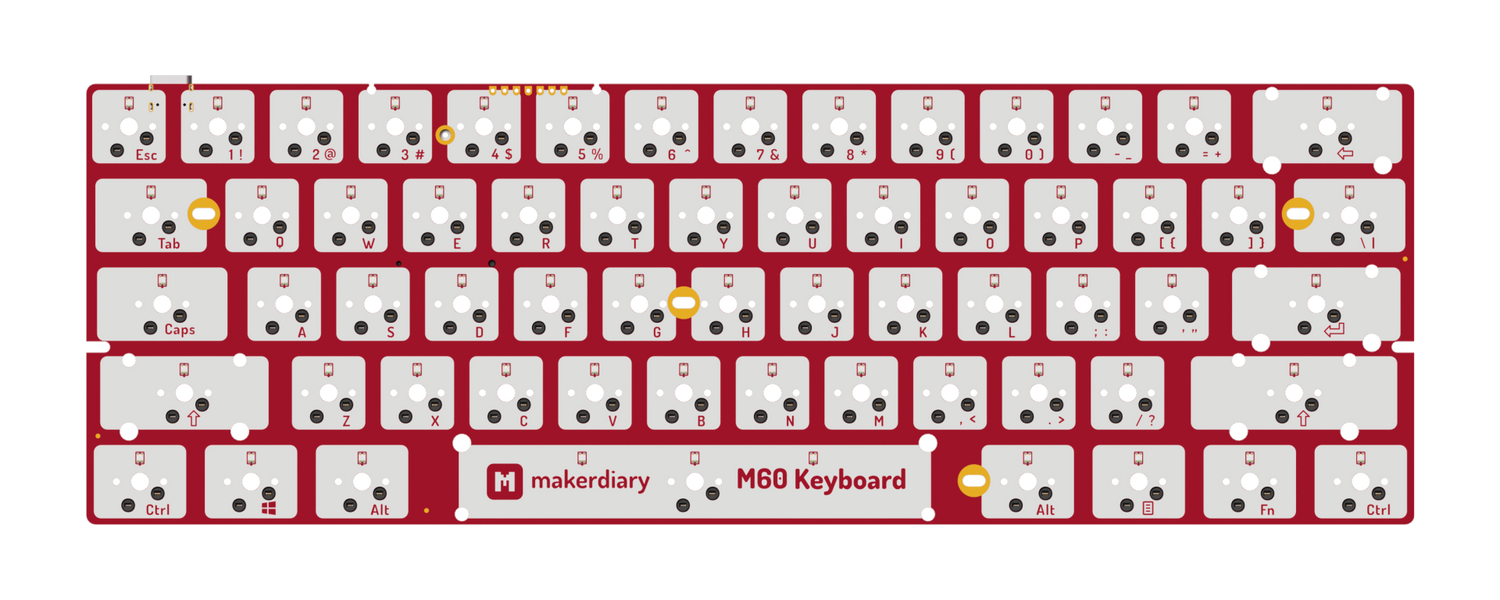 M60 Mechanical Keyboard PCBA – makerdiary